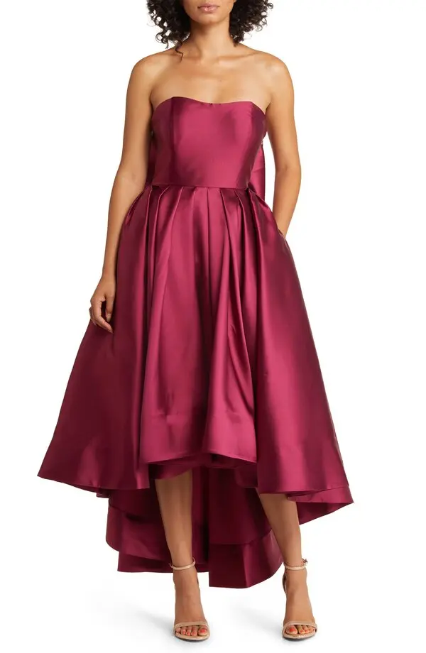 HUTCH Adaleigh Strapless High-low Gown