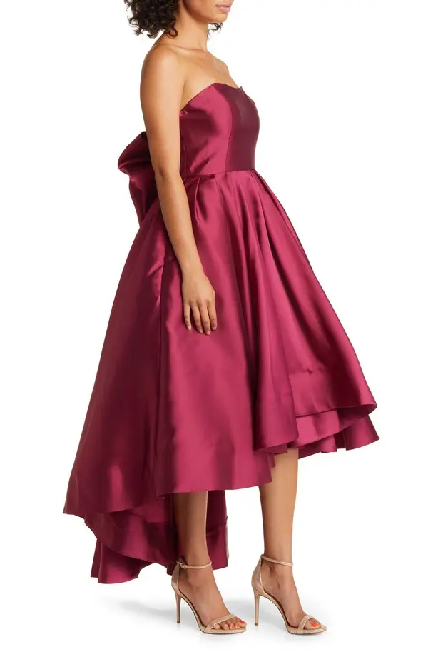 HUTCH Adaleigh Strapless High-low Gown