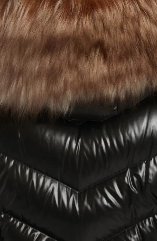 Moncler Marre Quilted Down Coat With Shearling Trim