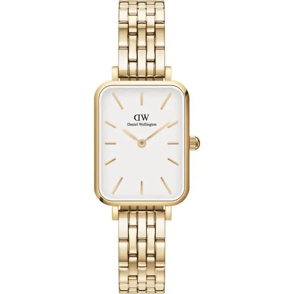DANIEL WELLINGTON Quadro Link Bracelet Watch - Gold