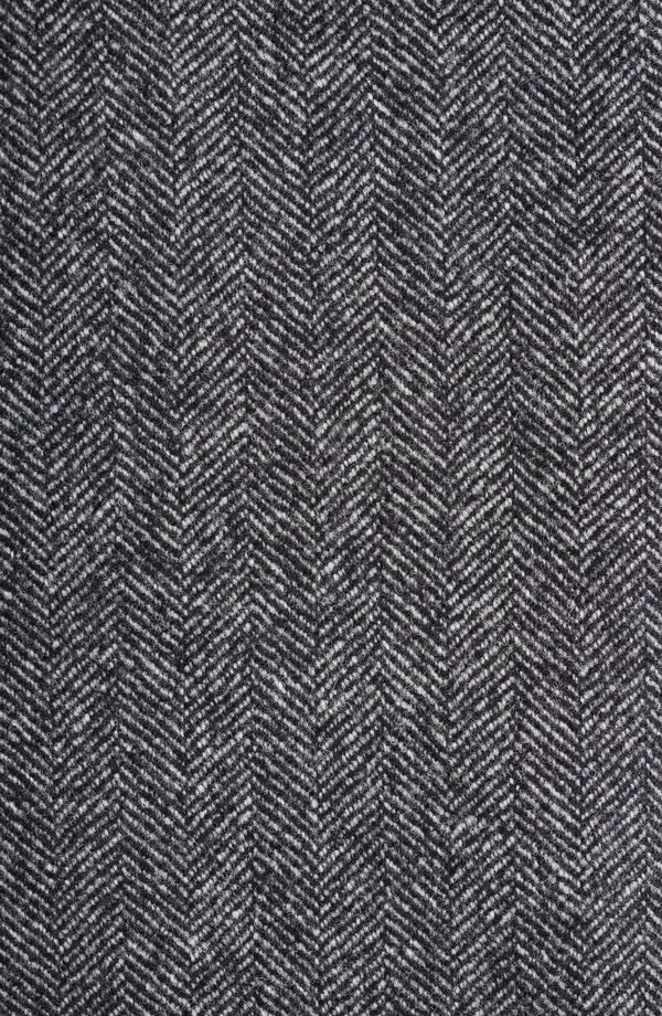NORWEGIAN WOOL Waterproof Herringbone Wool-blend Car Coat - Grey