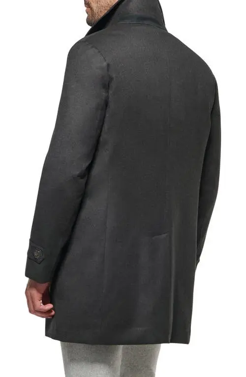 NORWEGIAN WOOL Waterproof Virgin Wool & Silk Down Coat - Dark Graphite
