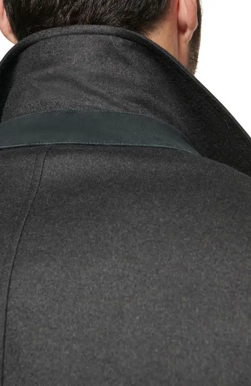 NORWEGIAN WOOL Waterproof Virgin Wool & Silk Down Coat - Dark Graphite