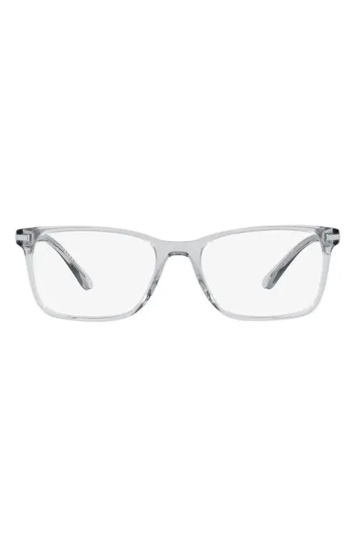 Prada 56mm Rectangular Eyeglasses - Crystal Grey