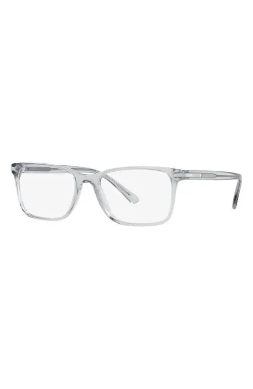 Prada 56mm Rectangular Eyeglasses - Crystal Grey