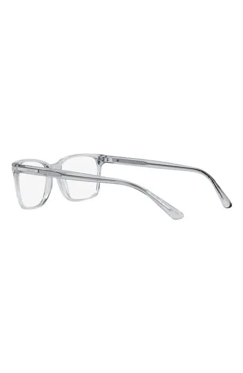 Prada 56mm Rectangular Eyeglasses - Crystal Grey