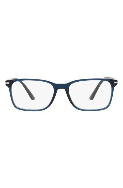 Prada 56mm Rectangular Eyeglasses - Crystal
