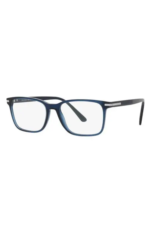 Prada 56mm Rectangular Eyeglasses - Crystal