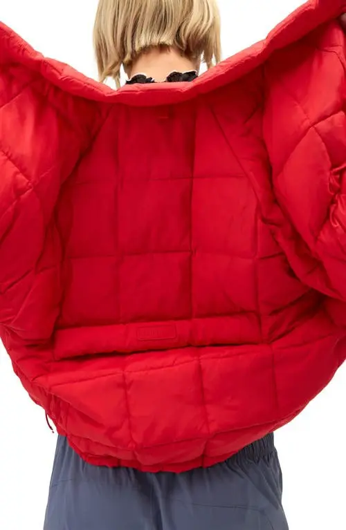 HALFDAYS Nellie Packable Puffer Jacket - Rouge