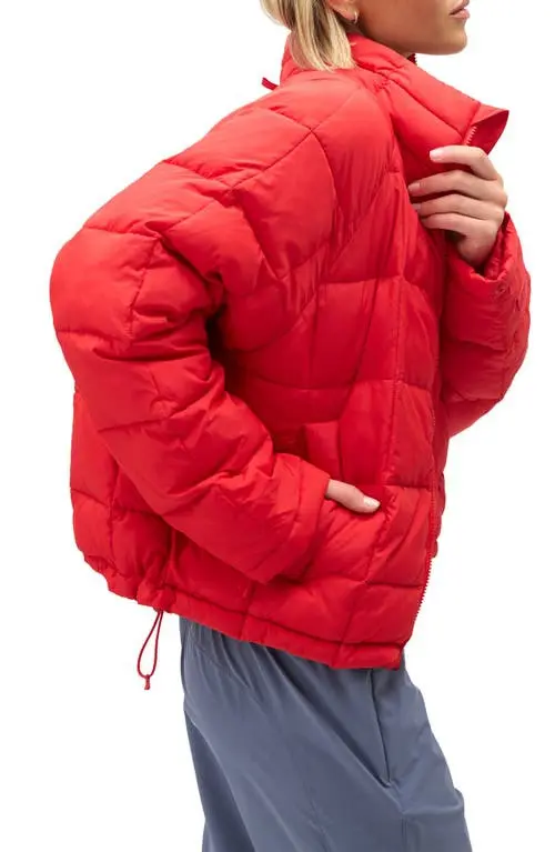 HALFDAYS Nellie Packable Puffer Jacket - Rouge