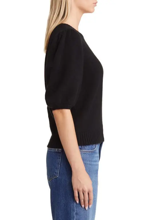 Paige Lucerne Puff Sleeve Recycled Cashmere Blend Sweater