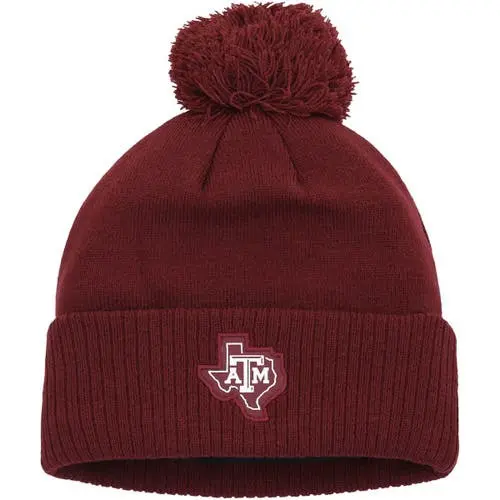 Adidas Texas A&m Aggies 2023 Sideline Cold.rdy Cuffed Knit Hat With Pom - Maroon