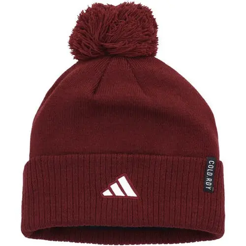Adidas Texas A&m Aggies 2023 Sideline Cold.rdy Cuffed Knit Hat With Pom