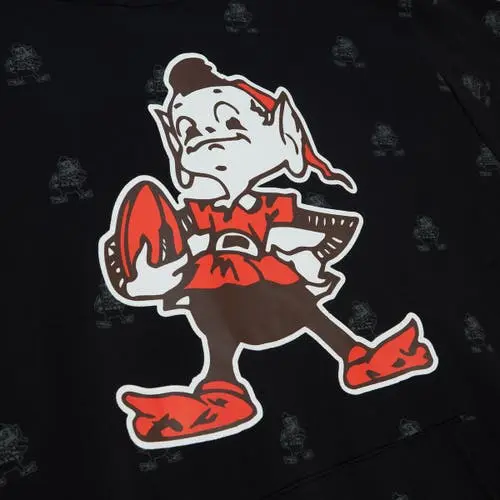 Mitchell & Ness Cleveland Browns Allover Print Fleece Pullover Hoodie