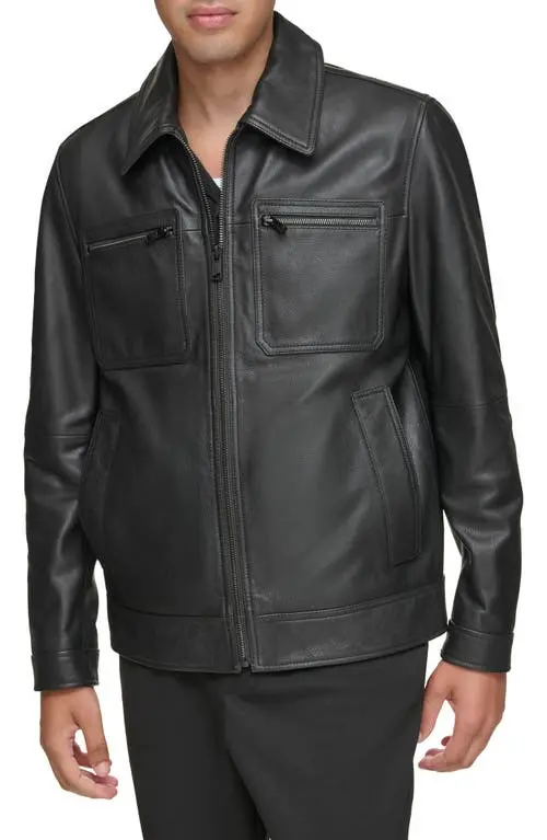 Andrew Marc Clayton Leather Jacket
