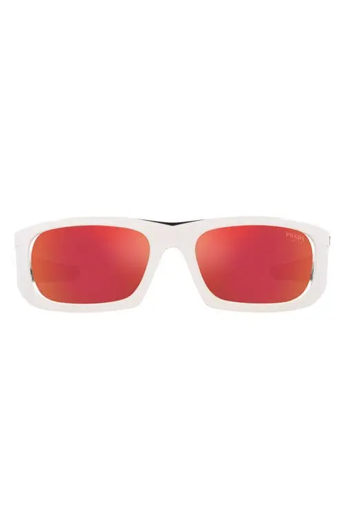 Prada 59mm Gradient Irregular Sunglasses