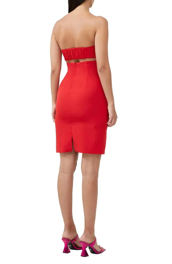 open lace back dress Ganni