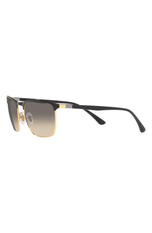 Ray-ban 57mm Gradient Square Sunglasses - Black