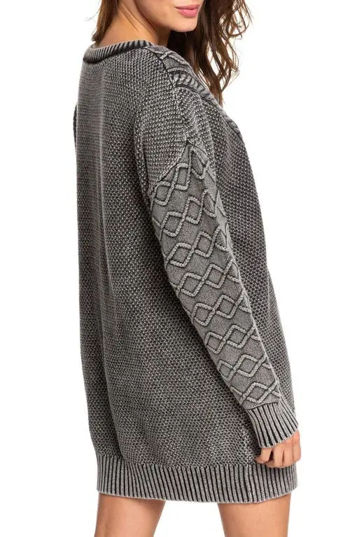 Roxy Snow Day" Cable-knit Sweater Dress