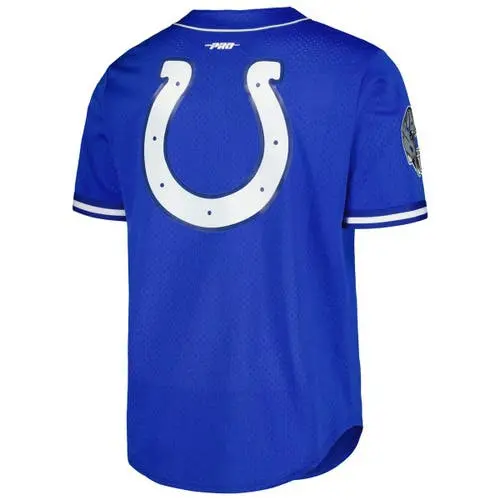 PRO STANDARD Anthony Richardson Indianapolis Colts Mesh Baseball Button-up T-shirt