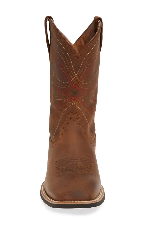 Ariat Leather Cowboy Boot - Distressed Brown