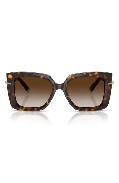 Tiffany & Co. 53mm Butterfly Sunglasses - Havana/brown Gradient