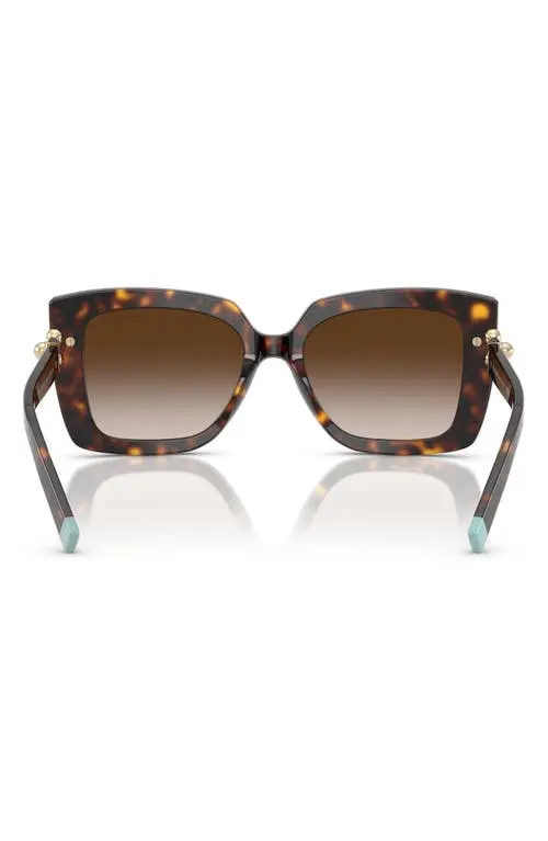 Tiffany & Co. 53mm Butterfly Sunglasses - Havana/brown Gradient