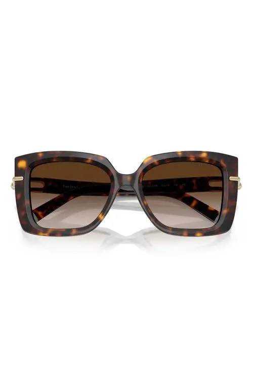 Tiffany & Co. 53mm Butterfly Sunglasses - Havana/brown Gradient