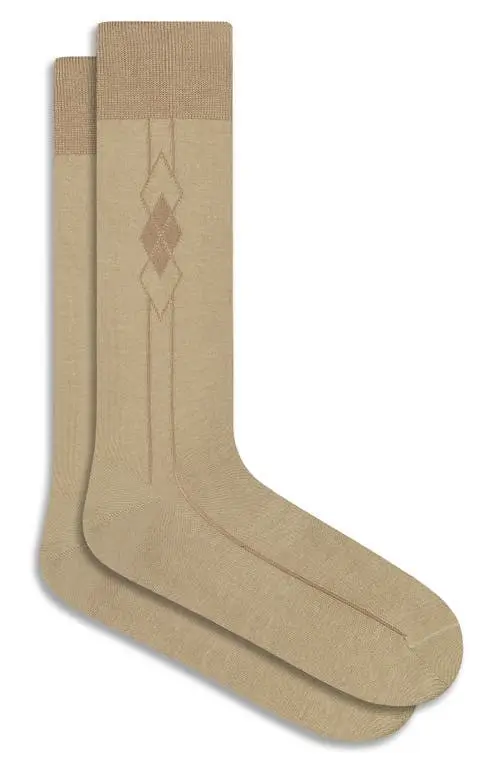 Bugatchi Diamond Cluster Dress Socks - Sand