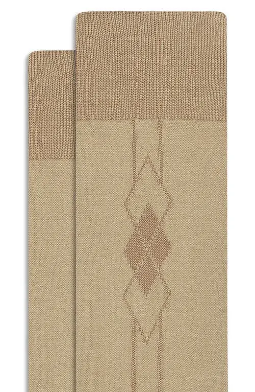 Bugatchi Diamond Cluster Dress Socks - Sand
