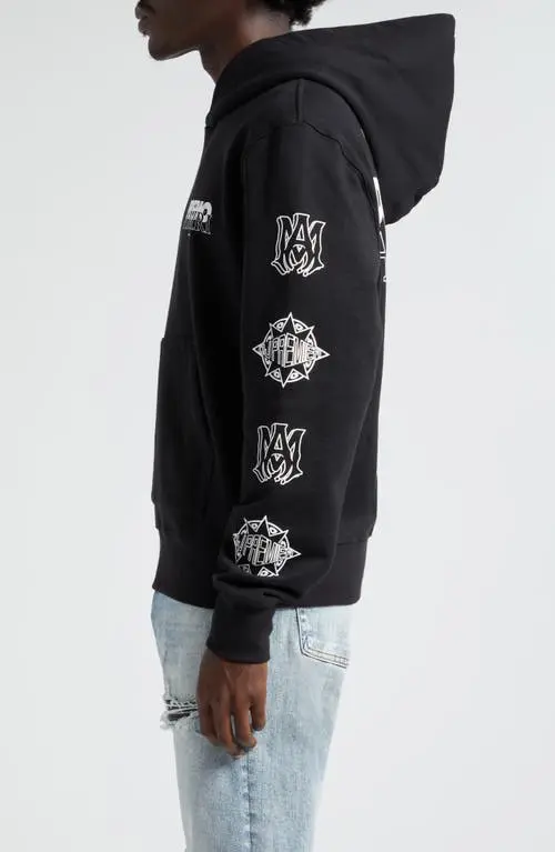 Amiri X Premier Records Cotton Graphic Hoodie In Black - 55% Off