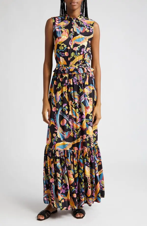 Banjanan Emma Mock Neck Maxi Dress