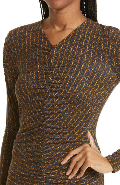 Veronica Beard Neeta Tack Print Top