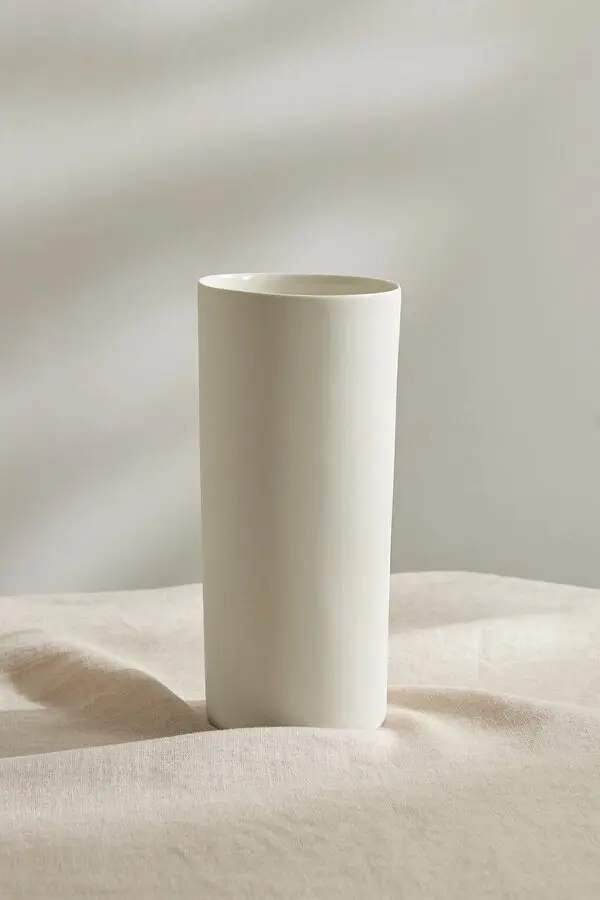 MUD AUSTRALIA Net Sustain Round Medium Porcelain Vase - Off-white