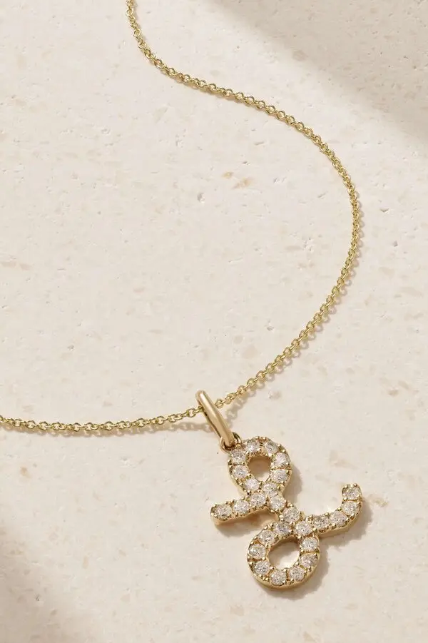 SYDNEY EVAN Initial Diamond Necklace