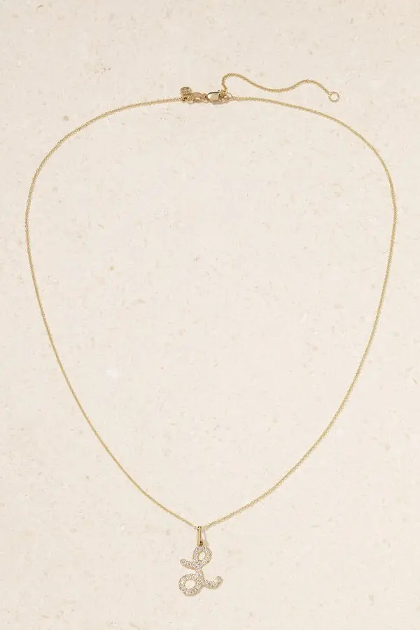 SYDNEY EVAN Initial Diamond Necklace