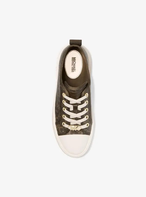 Michael Kors Evy Empire Signature Logo Lace-up Sneakers