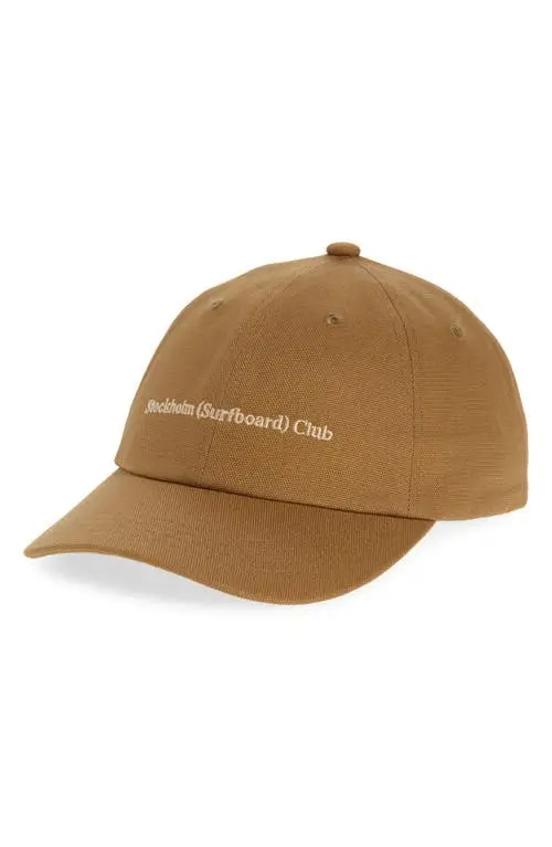 STOCKHOLM SURFBOARD CLUB Embroidered Baseball Cap - Mocha