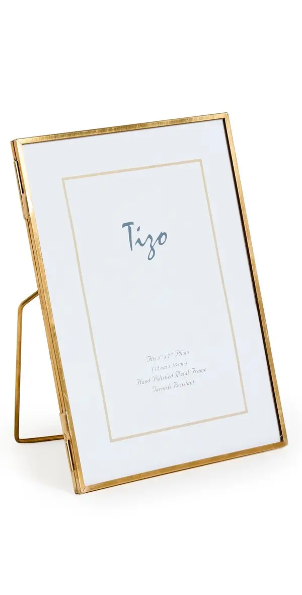 TIZO DESIGN Slim Brass Frame 5x7 - Gold