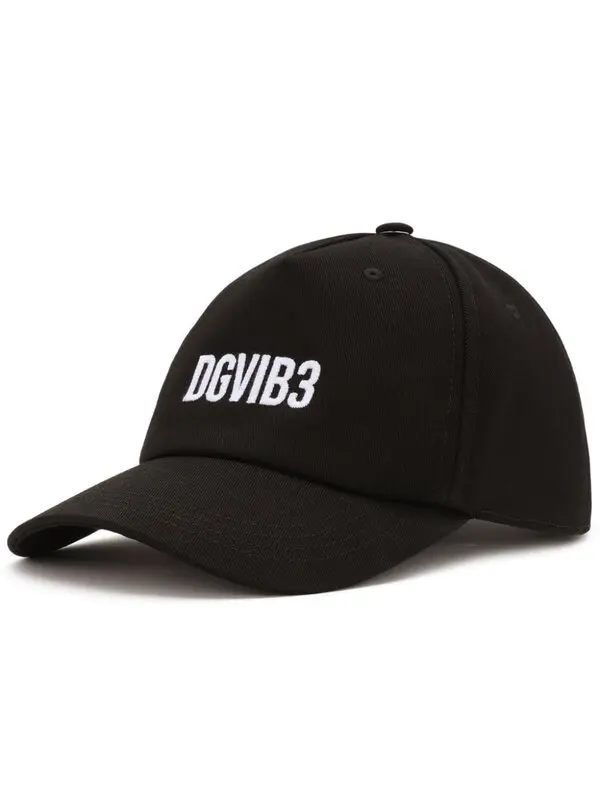 Dolce & Gabbana Logo-embroidered Cotton Cap - Black