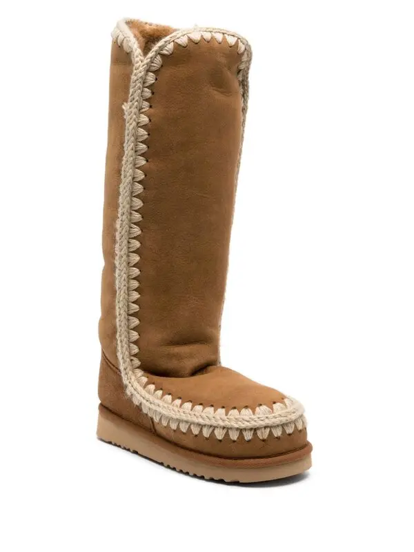 Mou Eskimo Leather Boots - Brown