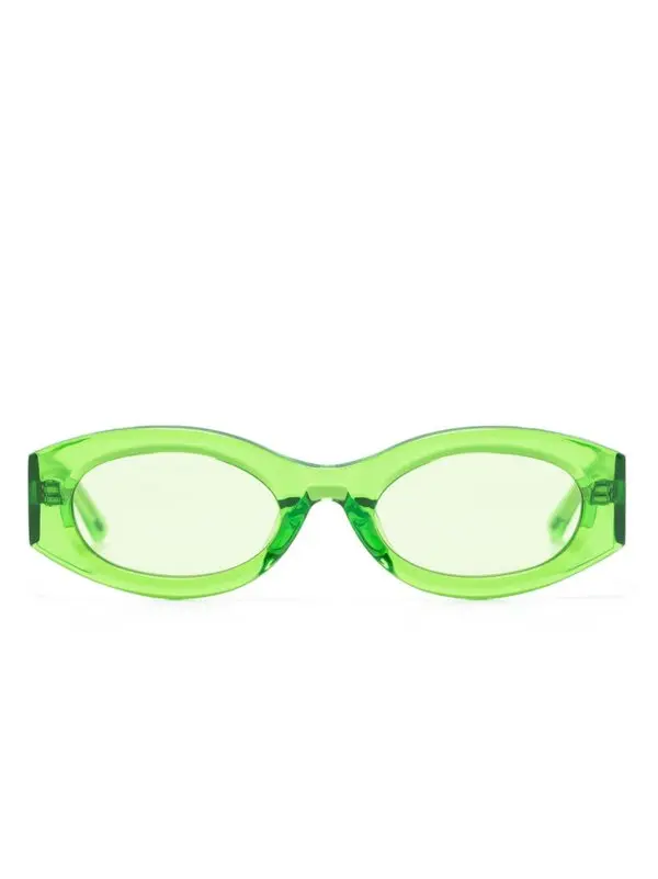 Linda Farrow Berta Oval Sunglasses - Green