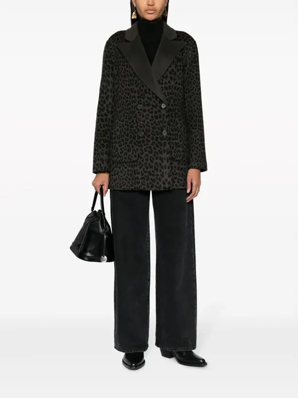 P.a.r.o.s.h Cheetah-print Blazer - Green
