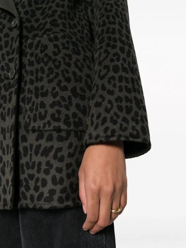 P.a.r.o.s.h Cheetah-print Blazer - Green