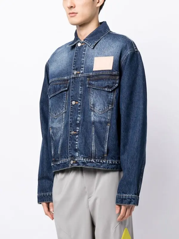 A-COLD-WALL* Vintage-wash Logo-print Denim Jacket