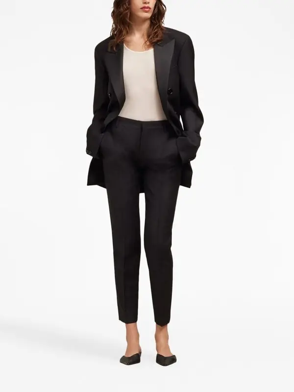 AMI Paris High-waist Tailored Trousers - Black