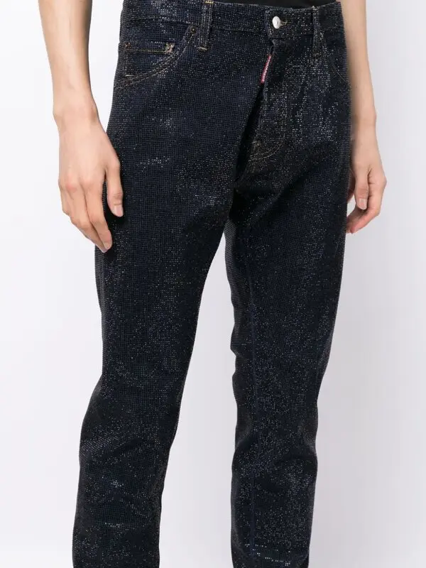Dsquared2 Crystal-embellished Slim-leg Jeans