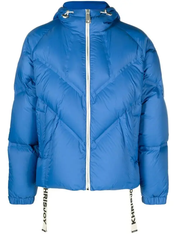 Khrisjoy Quilted Hooded Jacket - Blue