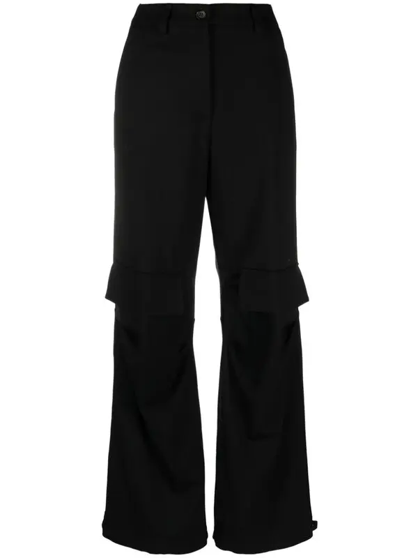 P.a.r.o.s.h Wool Flared Cargo Trousers
