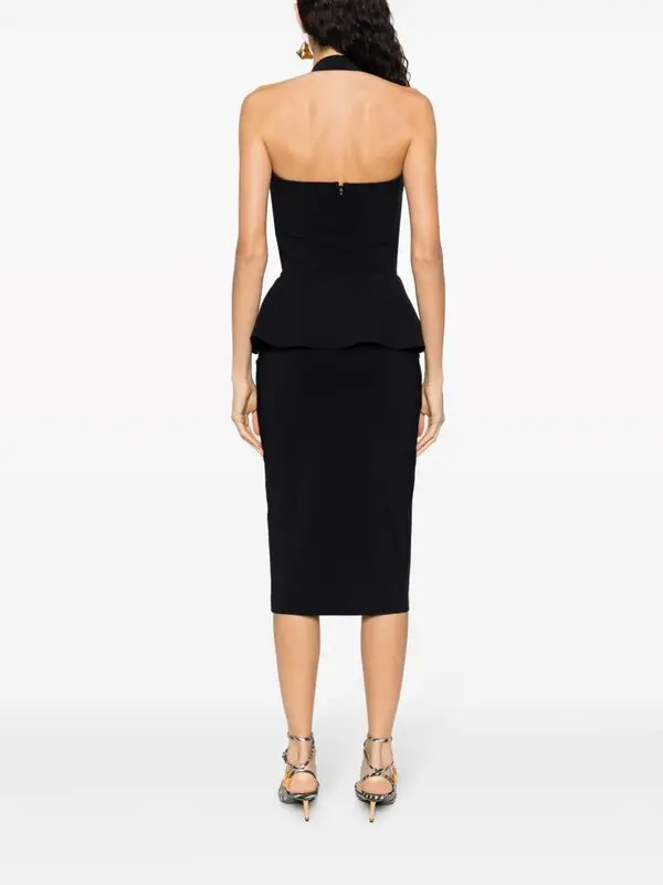 Chiara Boni La Petite Robe Ruffled Halterneck Midi Dress In Black - 29% Off  | Editorialist